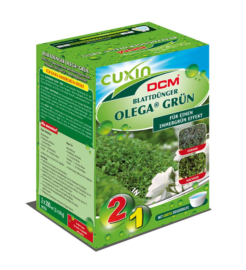 Cuxin DCM Blattdünger Olega-Grün 2 x 200 ml - Mauk Gartenwelt