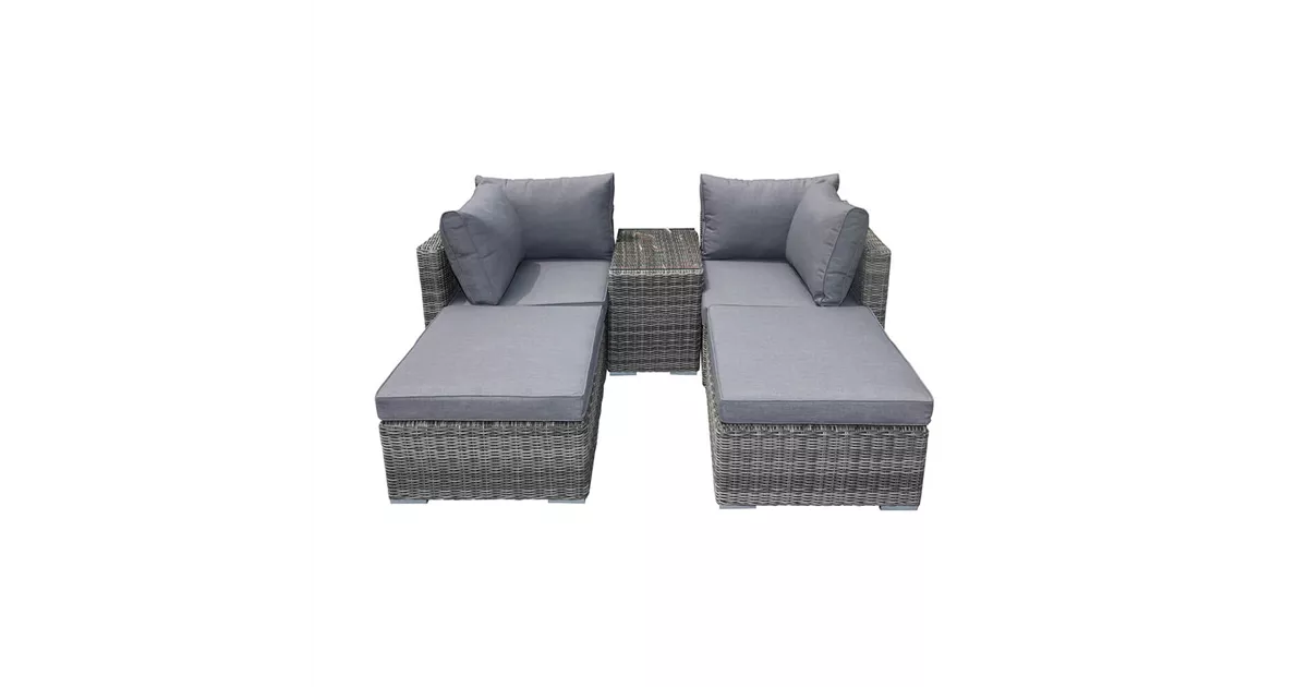 MAXPHIL living Loungegruppe Caorle 5-teilig inkl. Polster, grau - Mauk ...