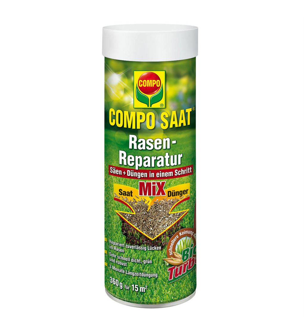 Compo Rasen-Reparatur-Mix Samen und Dünger 360g - Mauk Gartenwelt