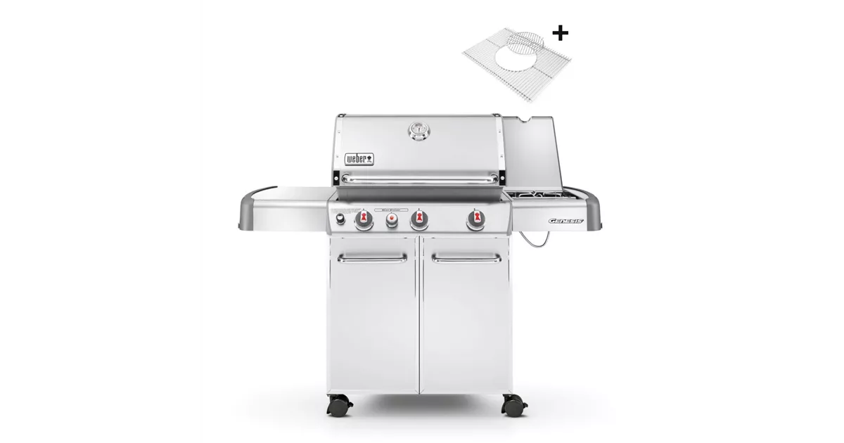 Weber Gasgrill Genesis S-330 GBS Edelstahl mit 3 Brennern - Mauk Gartenwelt